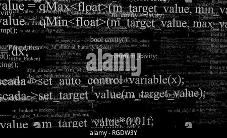Software Source Code. Schichten von Programmcode Stockfotografie - Alamy
