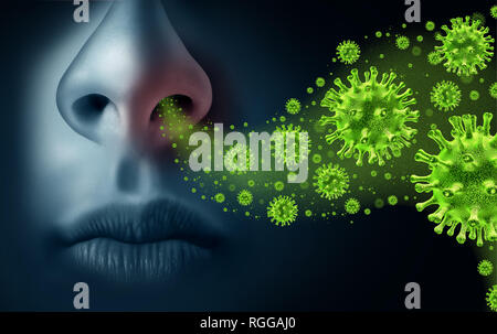 Menschliche Krankheit verbreitet, wie mikroskopisch kleine ...