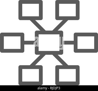 Isoliertes Objekt der Verbindung und design Symbol. Sammlung von ...