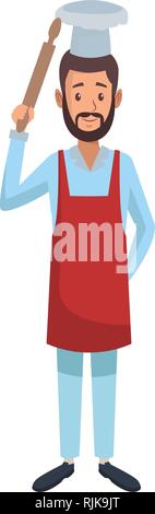 Cartoon-Bäcker oder Konditor Stock-Vektorgrafik - Alamy