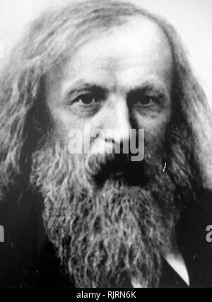 Russischer Chemiker DMITRI MENDELEEV (1834-1907), der erste ...