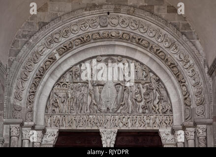 Autun, Kathedrale St-Lazare, Weltgerichtsportal um 1135 von Meister ...