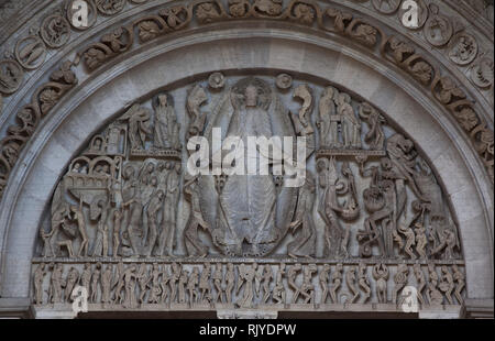 Autun, Kathedrale St-Lazare, Weltgerichtsportal um 1135 von Meister ...