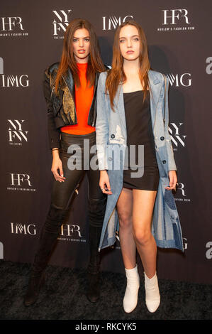 Modelle Sofie Rovenstine und Camryn Clark besuchen IMG und Harlem Mode ...