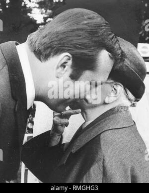 Im Wahlkampf für die Bundestagswahlen 1969, hier bei den Auftritten der ...