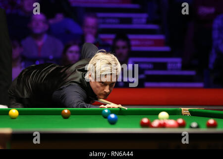 Cardiff, Großbritannien. 17 Feb, 2019. Neil Robertson von Australien ...