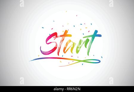 Starten Sie Word Text mit handschriftlichen Rainbow lebendige Farben ...