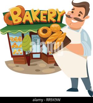 Cartoon-Bäcker oder Konditor Vektor Abbildung - Bild: 148153199 - Alamy