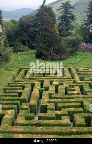 Das Labyrinth im Traquair House, Scottish Borders Stockfotografie - Alamy