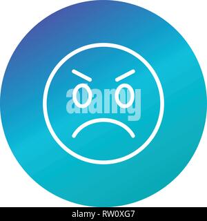 Wütend Emoticon, Emojis, Smiley. Vector Illustration von lächeln Symbol ...