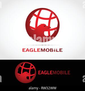 Dieses Logo zeigt einen Adler mit der Erde als Hintergrund. Dieses Logo ...