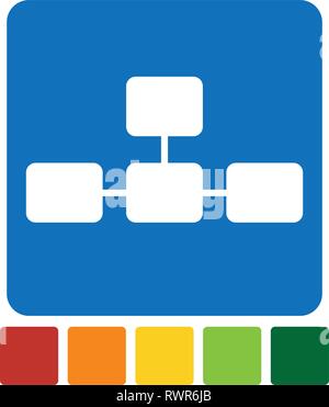 Topologische, hierarchisches Diagramm Symbol, Multilevel chart ...
