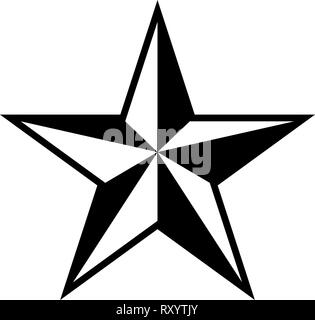 Star fünf Ecken FÜNFECKIGER Stern Symbol schwarz Farbe Umrisse Vektor ...