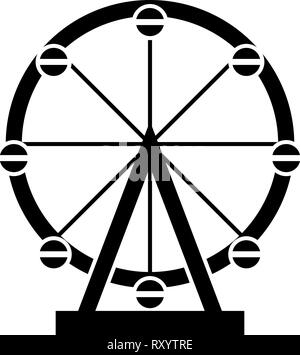 Riesenrad Vektor icon. Karussell in park-Symbol. Fahrgeschäft Abbildung ...