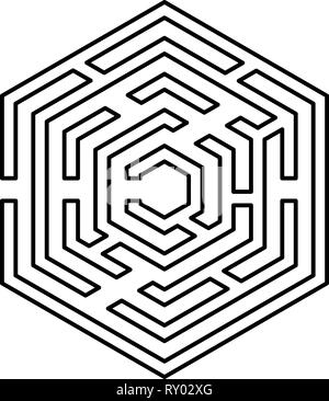 Labyrinth, Labyrinth Puzzle-Spiel. Rätsel, Gehirn-Teaser Spiel Konzept ...