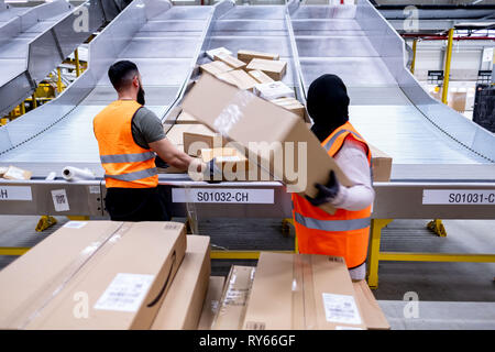 12. März 2019, Niedersachsen, Garbsen: ein Paket das Paket Versender ...