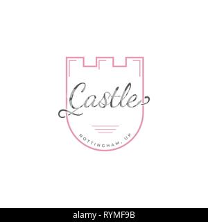 Schloss Logo Design, Burg vector silhouette Grafik flachbild Symbole ...