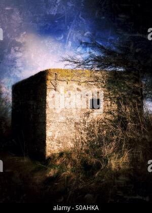 Bunker auf dem Umfang des stillgelegten WW2 Flugplatzes der RAF ...