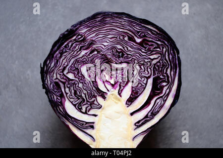 Kraut rot oder lila Kohl auch bekannt als rote oder blaue Kraut ...