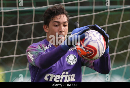Sao Paulo, Brasilien. 18. Mär 2019. Torwart Matheus Teixeira, SE ...