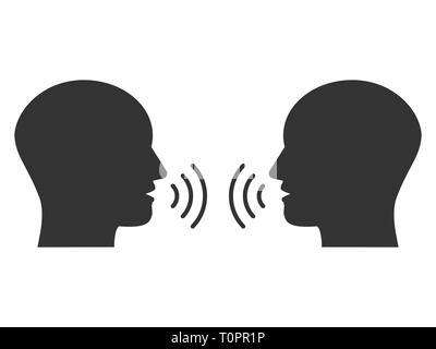 Sprechende Symbol im Mund Vektor Abbildung - Bild: 130552205 - Alamy