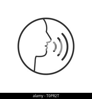 Sprechende Symbol im Mund Vektor Abbildung - Bild: 130552205 - Alamy