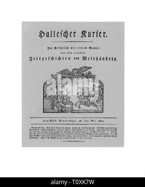 Post/Post, Postbote, Postion des Postdienstes des Fürstlichen Hauses ...