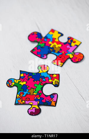 Autismus Entwicklungsstörung puzzle Kinder-Symbol als ein autistisches ...