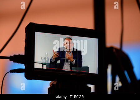 Wien, Österreich. März 28, 2019. Dialog mit Andreas Schieder (SPÖ Sozialdemokratische Partei ...