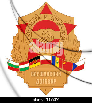 Emblem der Warschauer Pakt. 3D-Darstellung Stockfotografie - Alamy