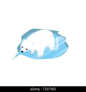 Eisbär auf Kreis Logo. Überblick Abbildung: Eisbär auf Kreis vektor ...