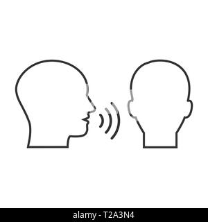 Sprechende Symbol im Mund Vektor Abbildung - Bild: 130552205 - Alamy