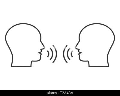 Sprechende Symbol im Mund Vektor Abbildung - Bild: 130552205 - Alamy