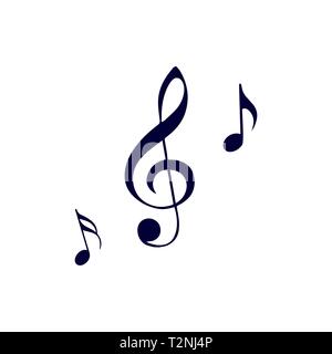 Noten und Zeichen gesetzt. Hand gezeichnet Musik Symbol Skizze Sammlung ...