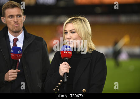 Sky Sports-Moderatorin Kelly Cates Stockfotografie - Alamy