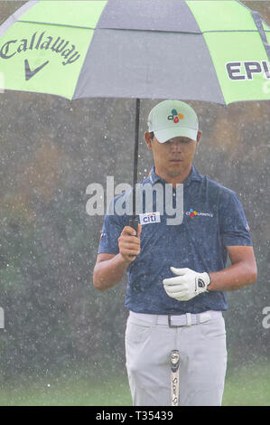 06. April 2019: SI Woo Kim in Aktion vierte Runde spielen bei den ...