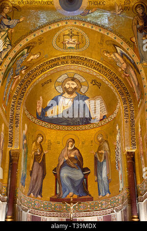 Christus Pantokrator, Mosaik, Cappella Palatina, Cappella Palatina, Palazzo dei Norman oder ...