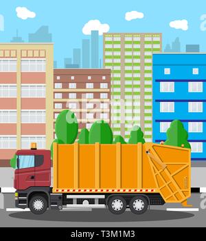 Lkw für den Zusammenbau, Transport Müll. Auto Entsorgung. Können ...