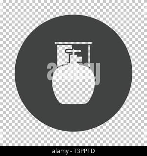 Camping gas container Symbol. Subtrahieren stencil Design auf ...