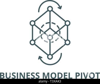 Geschäftsmodell pivot Symbol Leitung Konzept. Geschäftsmodell pivot ...