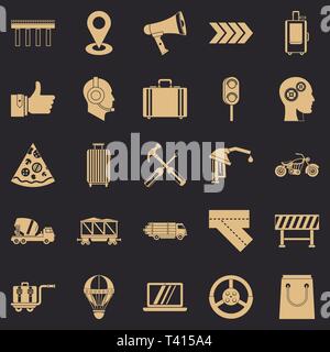 Lieferant Symbole gesetzt, einfachen Stil Stock-Vektorgrafik - Alamy