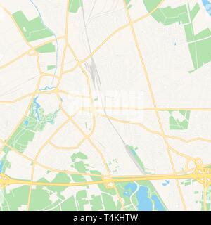 Moderner Stadtplan - Moers Stadt Deutschland mit Bezirken grau DE Stock ...