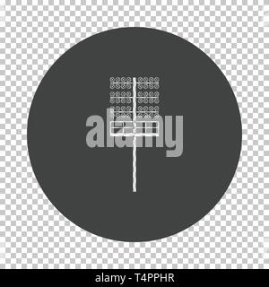 Fußball Lichtmast Symbol. Subtrahieren stencil Design auf Transparency ...
