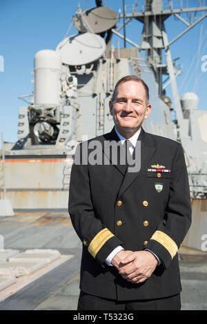 Konteradmiral Edward Cashman, United States Navy Commander SNMG 1 auf ...