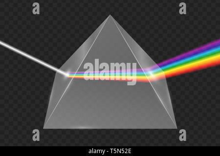Prisma und Lichtstrahl Vektor Abbildung - Bild: 126127945 - Alamy