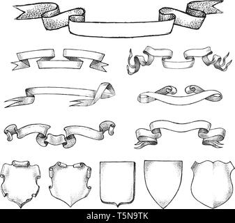 Rahmen für nationale Emblem. Heraldik im Vintage Style. Banner und ...