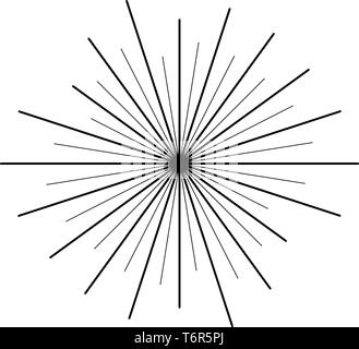 Sonnenstrahlen Sunbeam Konzept Symbol outline Schwarz Vector ...