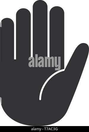 Stop-Schild Hand Vektor Icon Illustration clipart Stock-Vektorgrafik ...