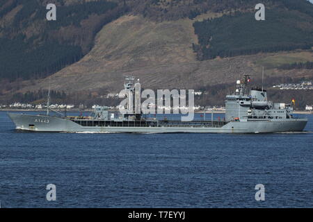Fgs Rhön A1443 Eine Art 704a Rhön Klasse Tanker Der Deutschen Marine