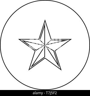 Star fünf Ecken FÜNFECKIGER Stern Symbol schwarz Farbe Umrisse Vektor ...